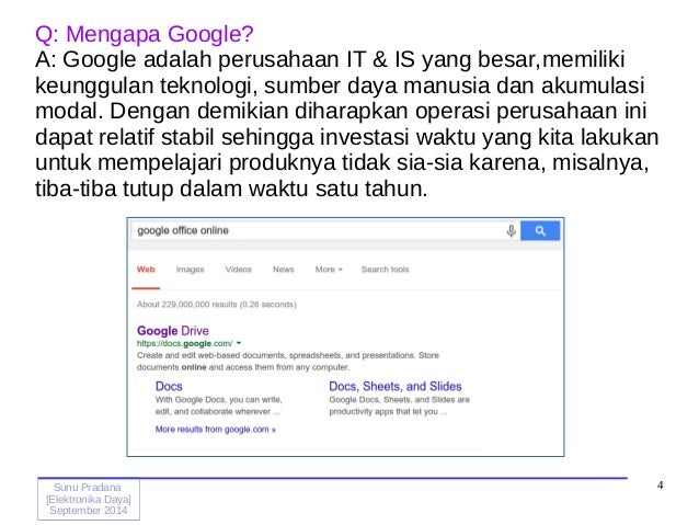 Penggunaan layanan Google