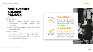 Materi tentang lighting dasar dalam fotografi. | PDF