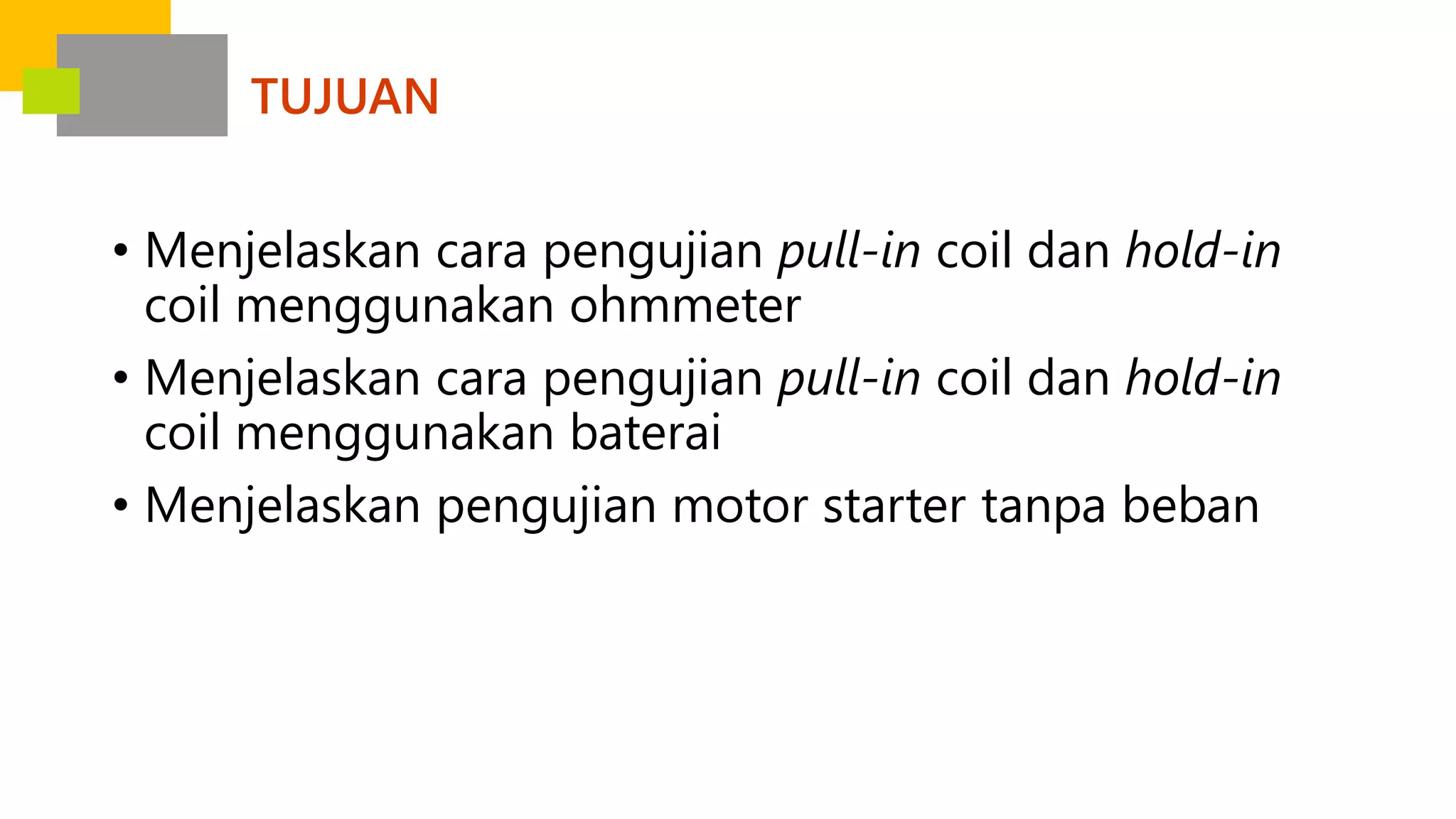 PENGECEKAN MOTOR STARTER.pptx