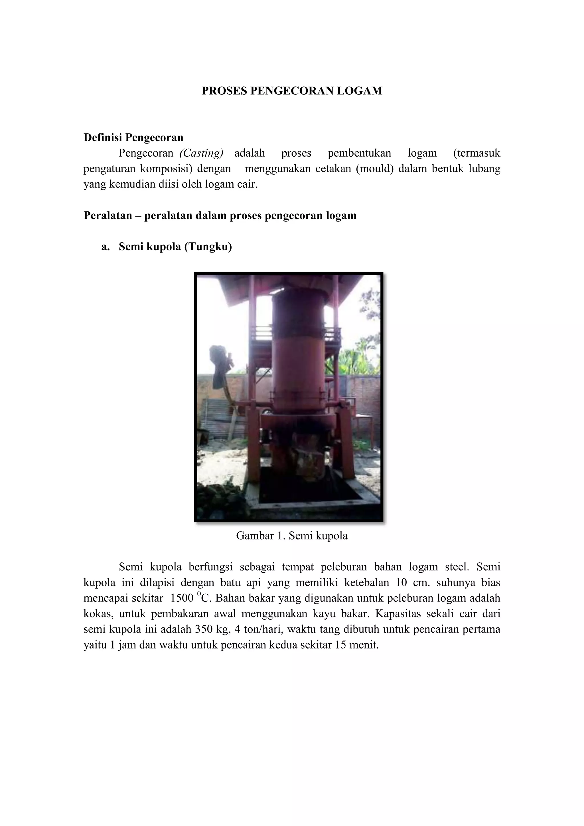 Pengecoran logam | DOCX