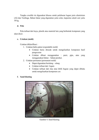 Pengecoran logam | DOCX