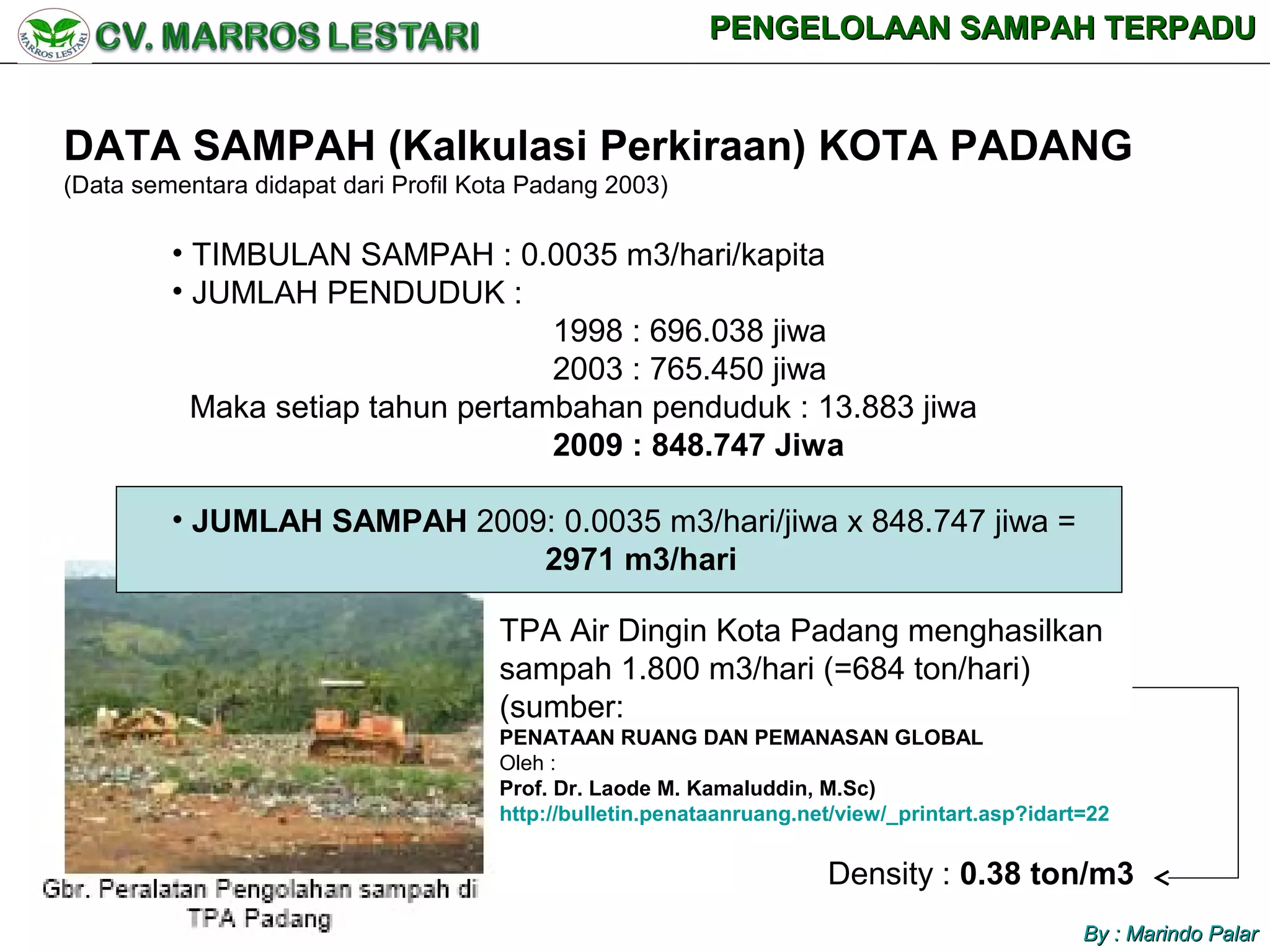 PENGELOLAAN SAMPAH TERPADU | PPT