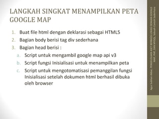Pengelolaan aset berbasis lokasi dengan Google Map, PHP, dan MySQL | PPS