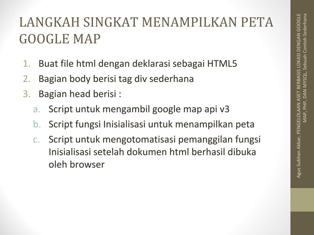 Pengelolaan aset berbasis lokasi dengan Google Map, PHP, dan MySQL | PPS
