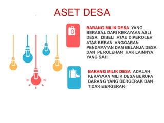 PENGELOLAAN ASET DESA BERDASARKAN PERMENDAGRI NO. 1 TAHUN 2016 TENTANG ...