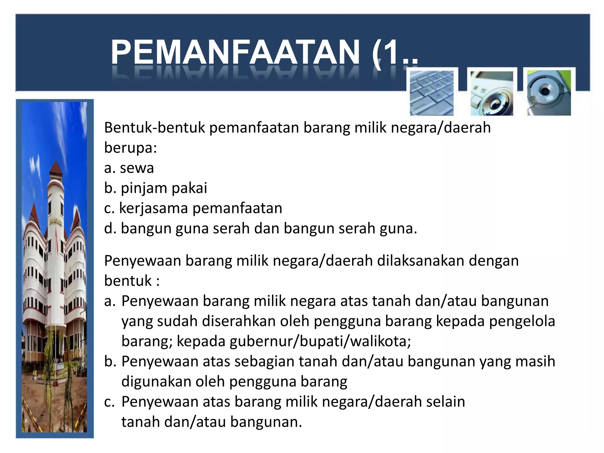 Pengelolaan barang milik negara | PPTX
