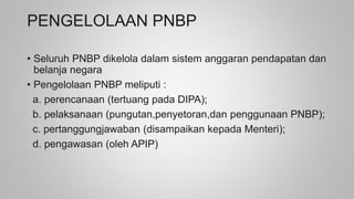 Pengelolaan dan pelaporan pnbp | PPTX