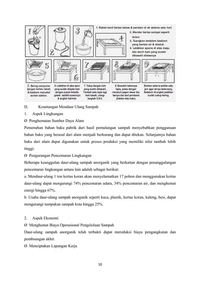 Pengelolaan dan pengolahan sampah anorganik | DOC