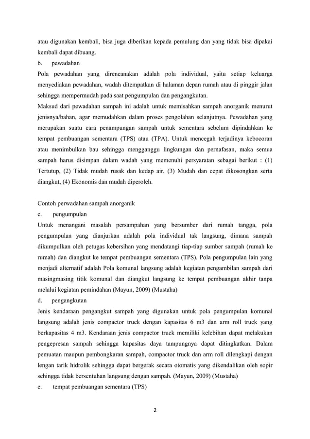 Pengelolaan dan pengolahan sampah anorganik | DOC