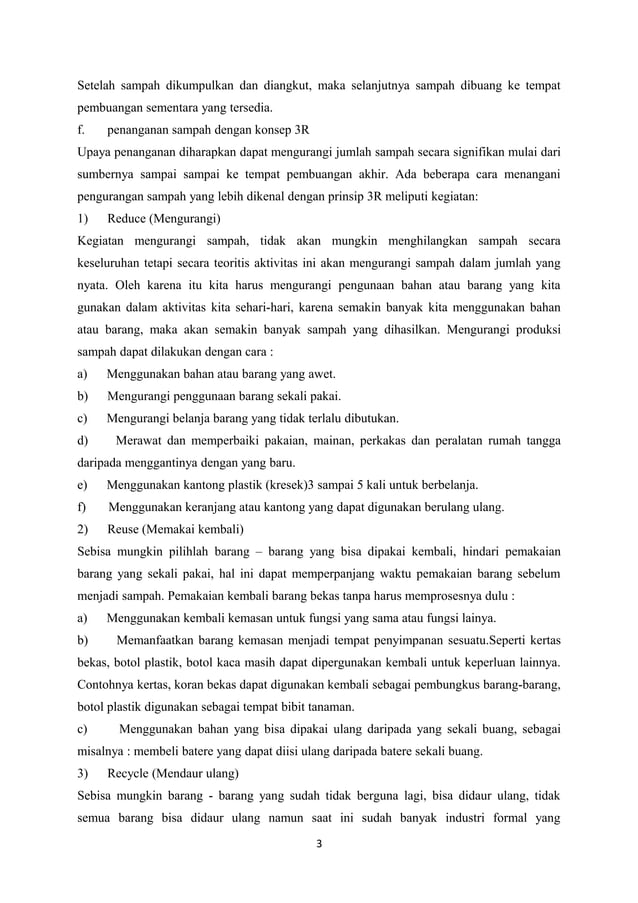 Pengelolaan dan pengolahan sampah anorganik | DOC