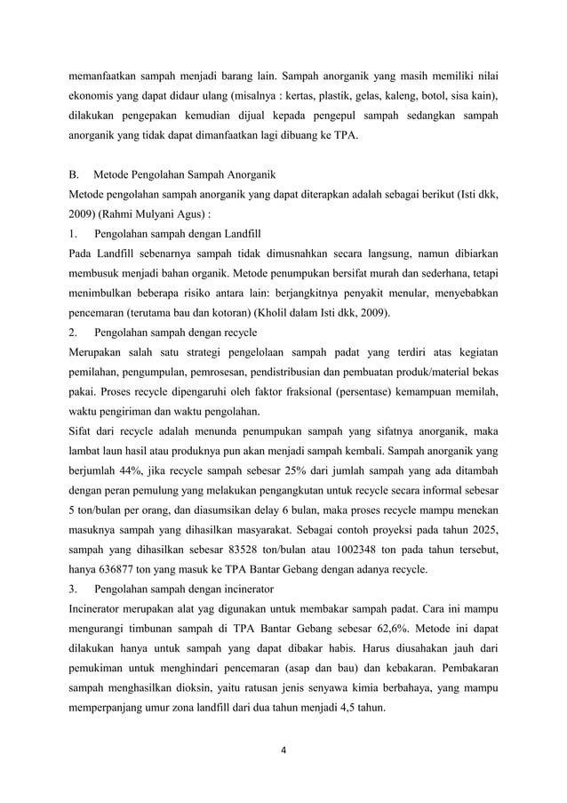 Pengelolaan dan pengolahan sampah anorganik | DOC