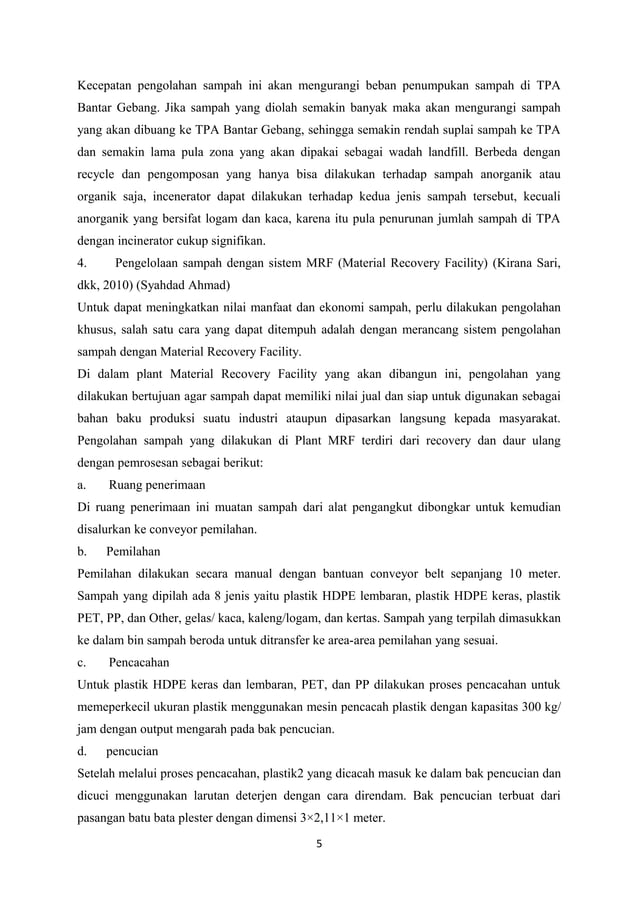 Pengelolaan dan pengolahan sampah anorganik | DOC