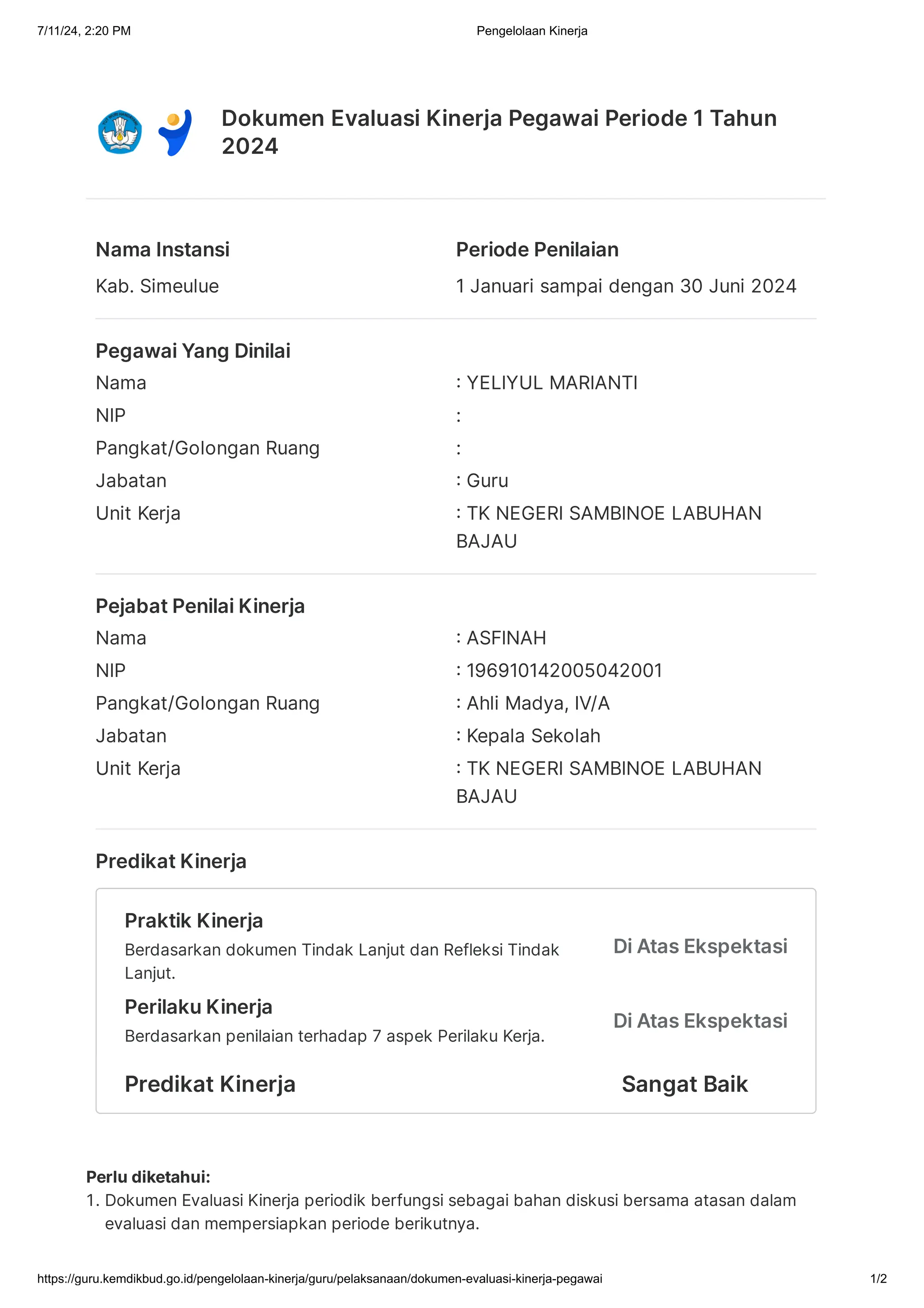 Contoh Pengelolaan Kinerja Yeli pada satuan pendidikan TK.pdf