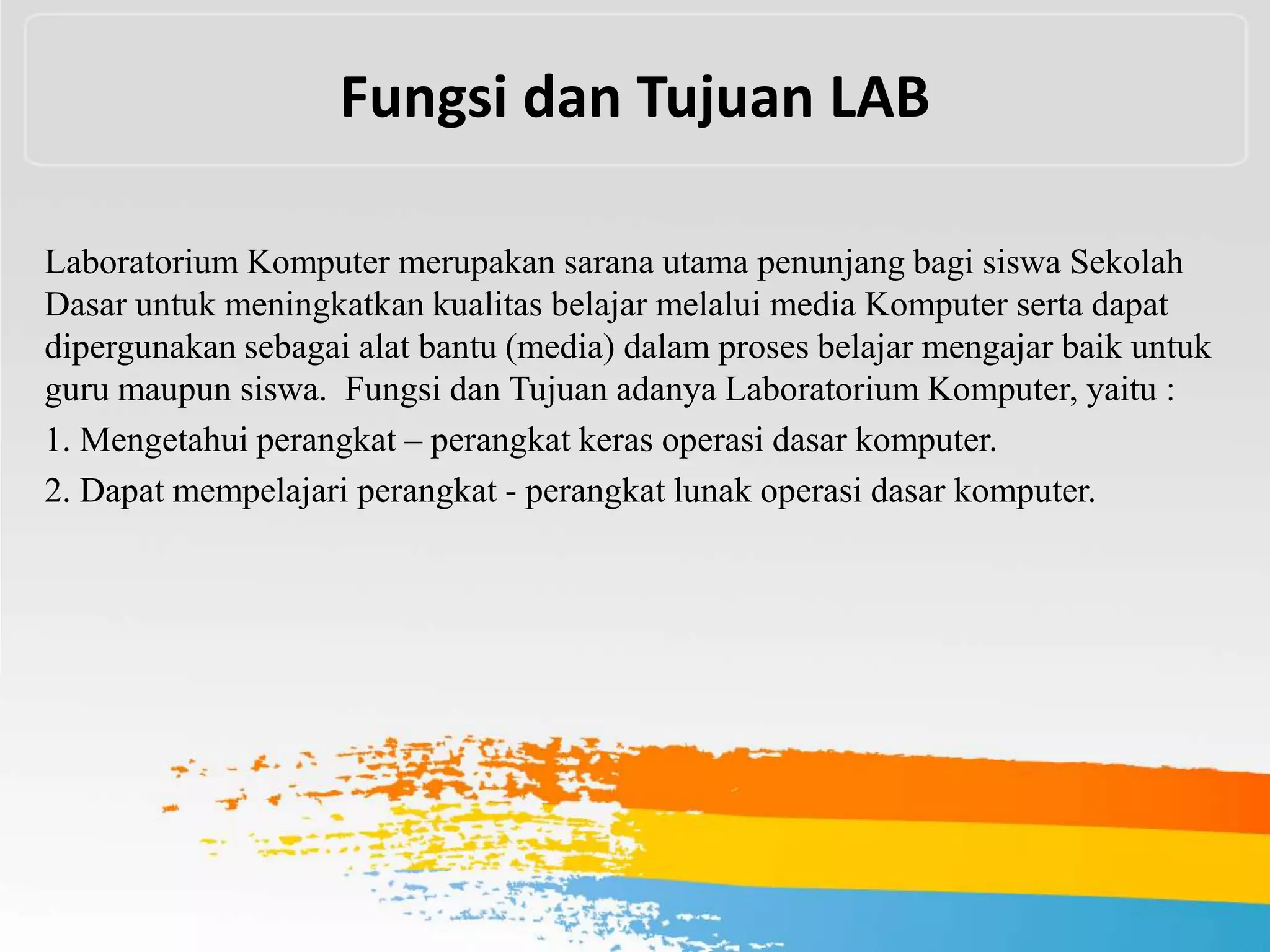 Pengelolaan laboratorium tik | PPTX