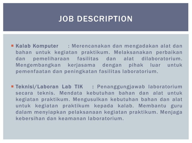 Pengelolaan laboratorium tik | PPTX