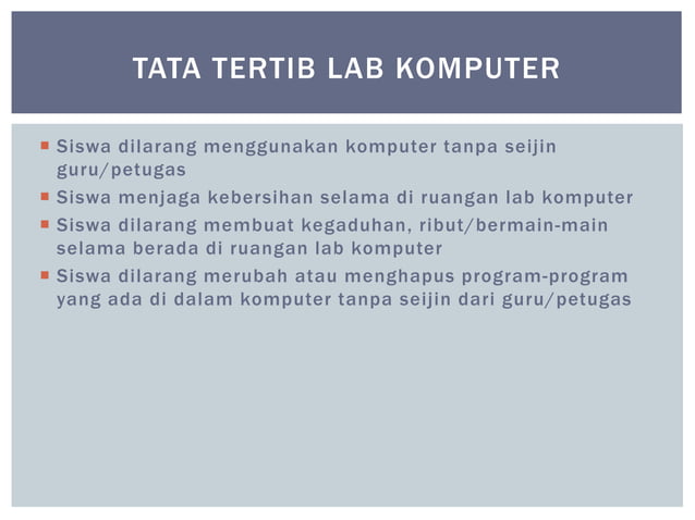 Pengelolaan laboratorium tik | PPTX