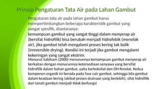 Pengelolaan Tata Air Lahan Gambut di Indonesia | PPTX