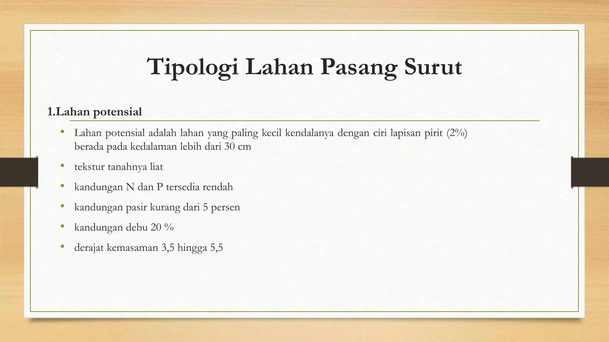 Pengelolaan lahan pasang surut | PPTX