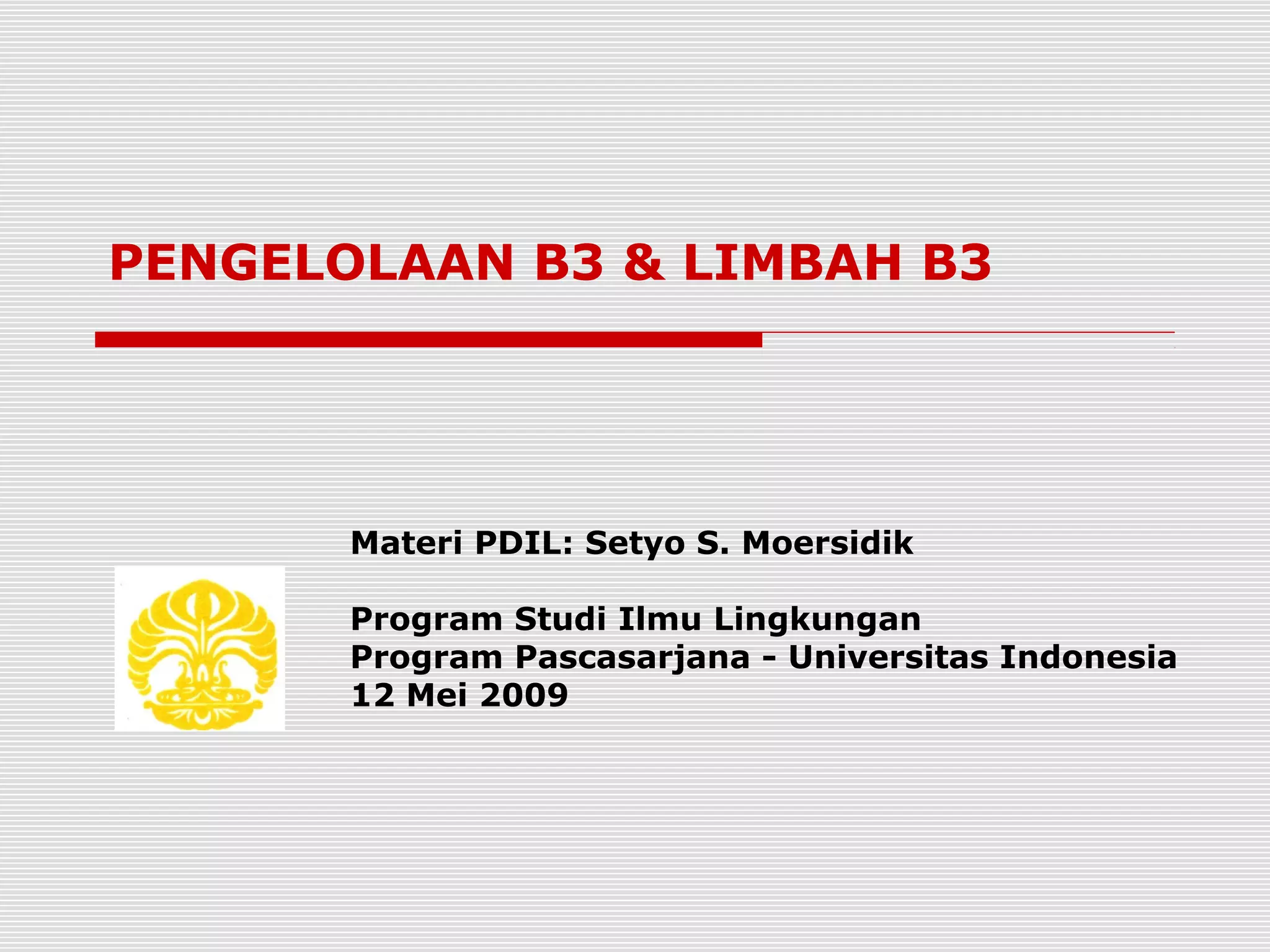 Pengelolaan limbah pdil | PPT