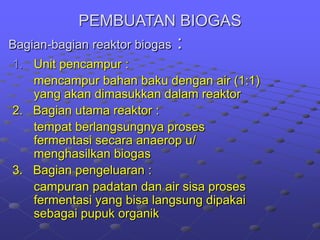 Pengelolaan limbah peternakan menjadi biogas | PPT