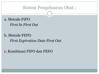 Pengelolaan obat di apotek (5) | PPTX