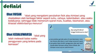 Pengelolaan Obat Rusak badan pengawas obat dab makanan | PPT