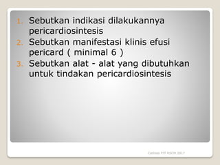 Pengelolaan pasien pungsi perikardium | PDF
