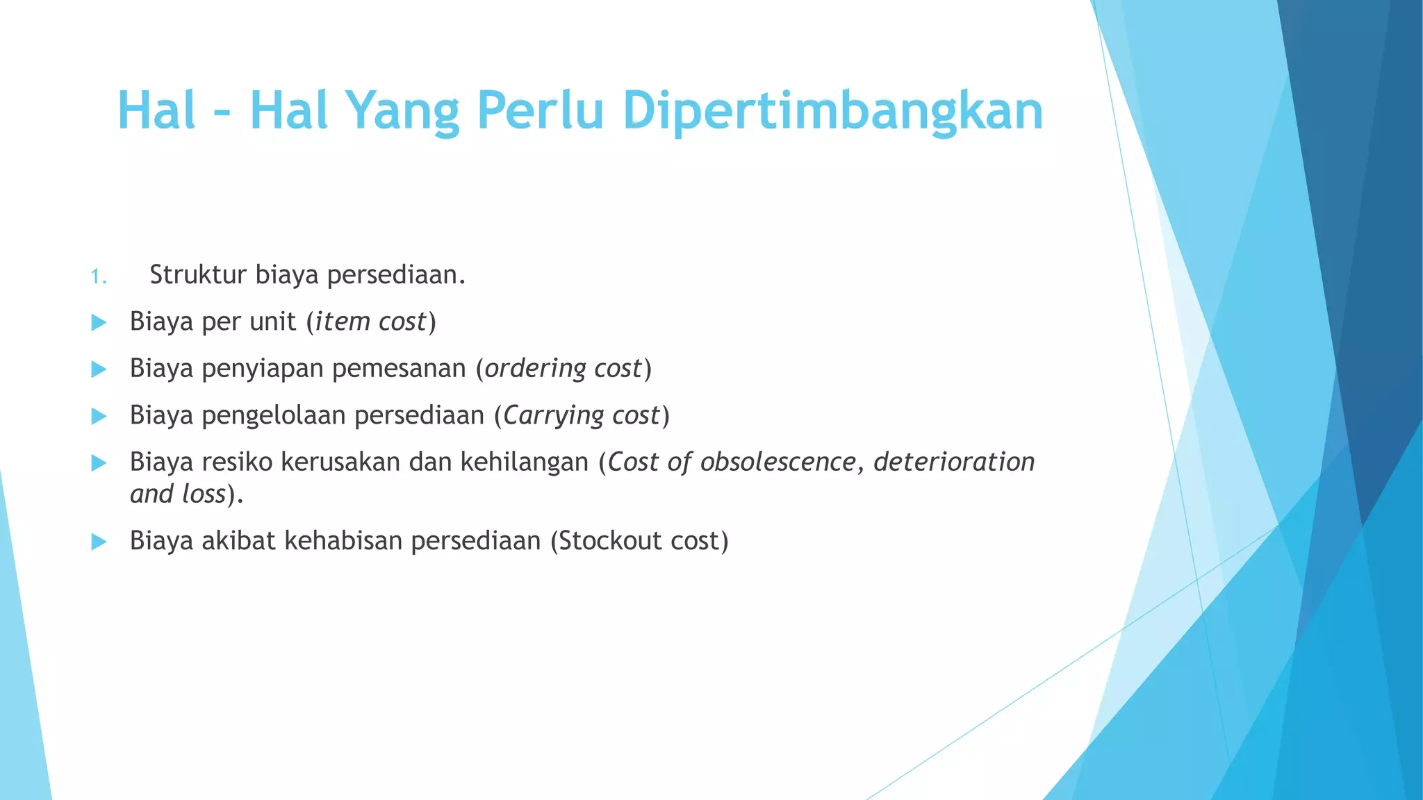 Pengelolaan persediaan | PPTX