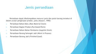 Pengelolaan persediaan | PPTX