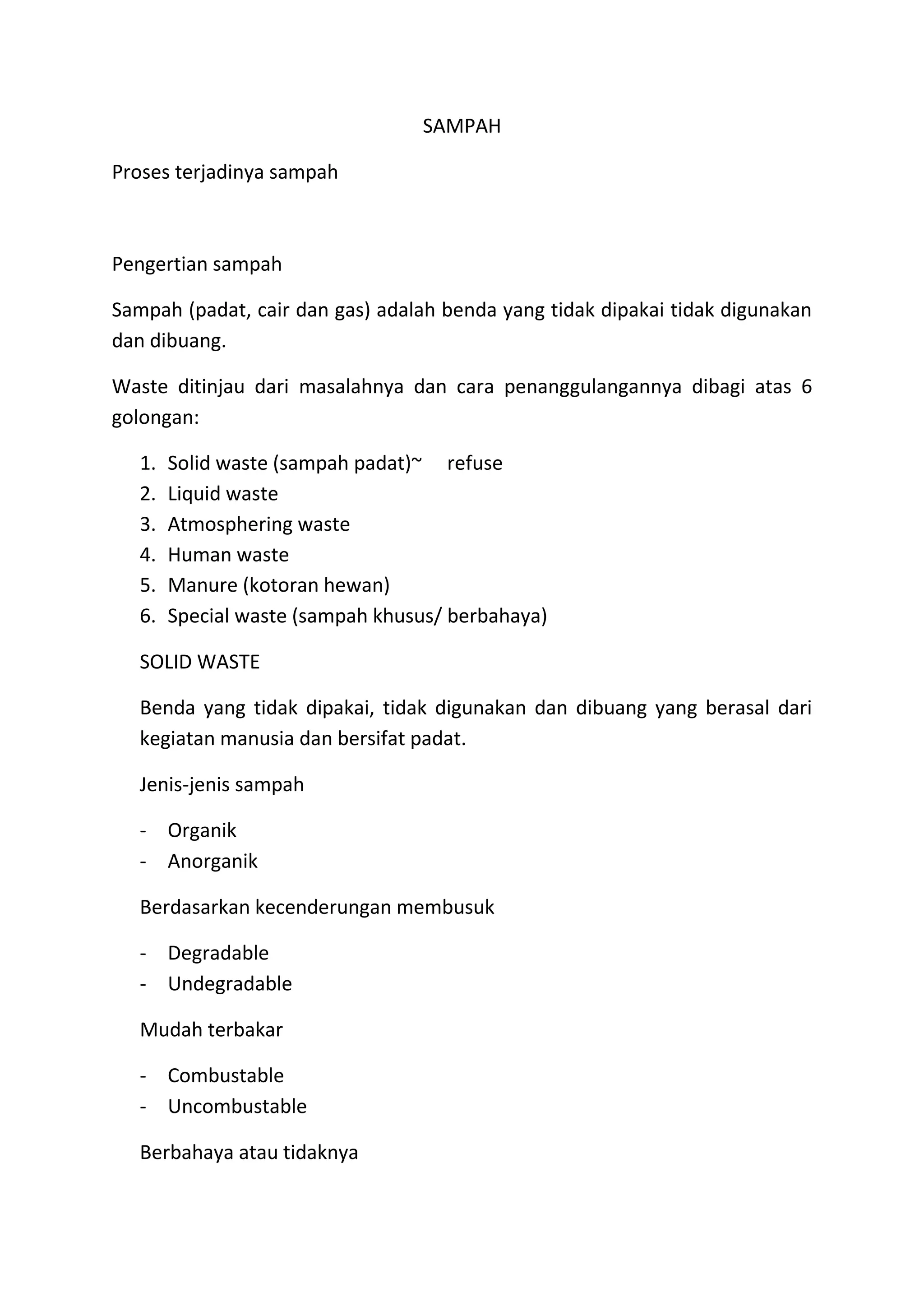 Pengelolaan sampah | PDF