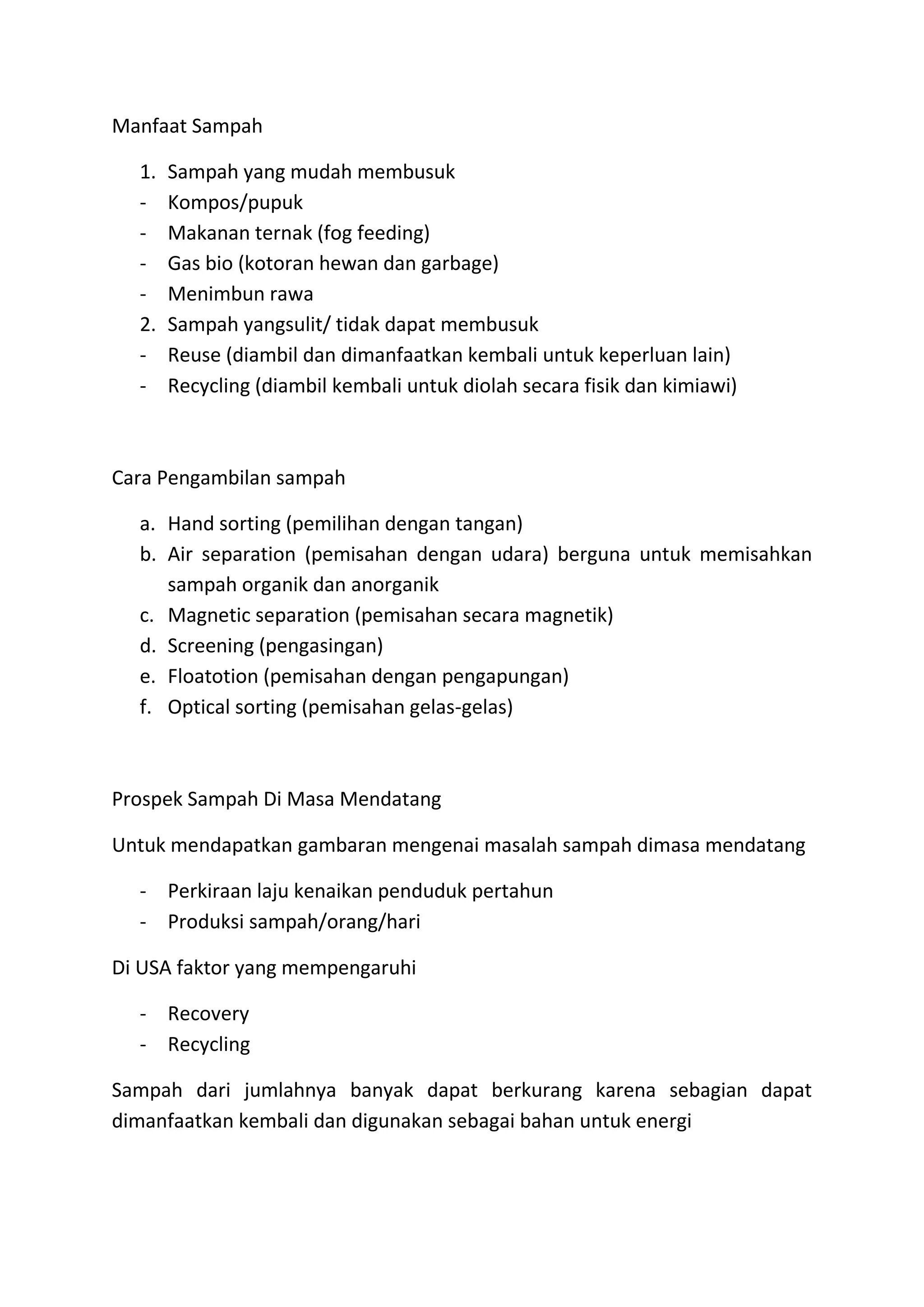Pengelolaan sampah | PDF