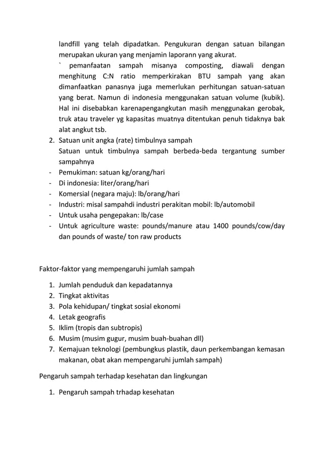 Pengelolaan sampah | PDF