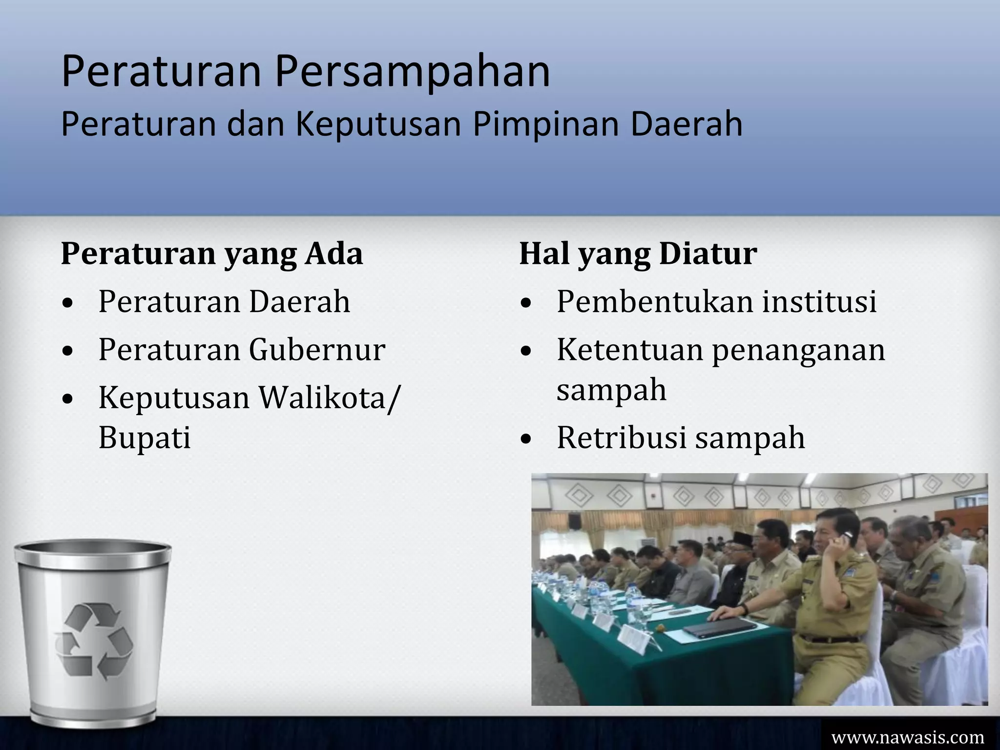 Peraturan dan Standar Pengelolaan Persampahan (2/4) | PDF