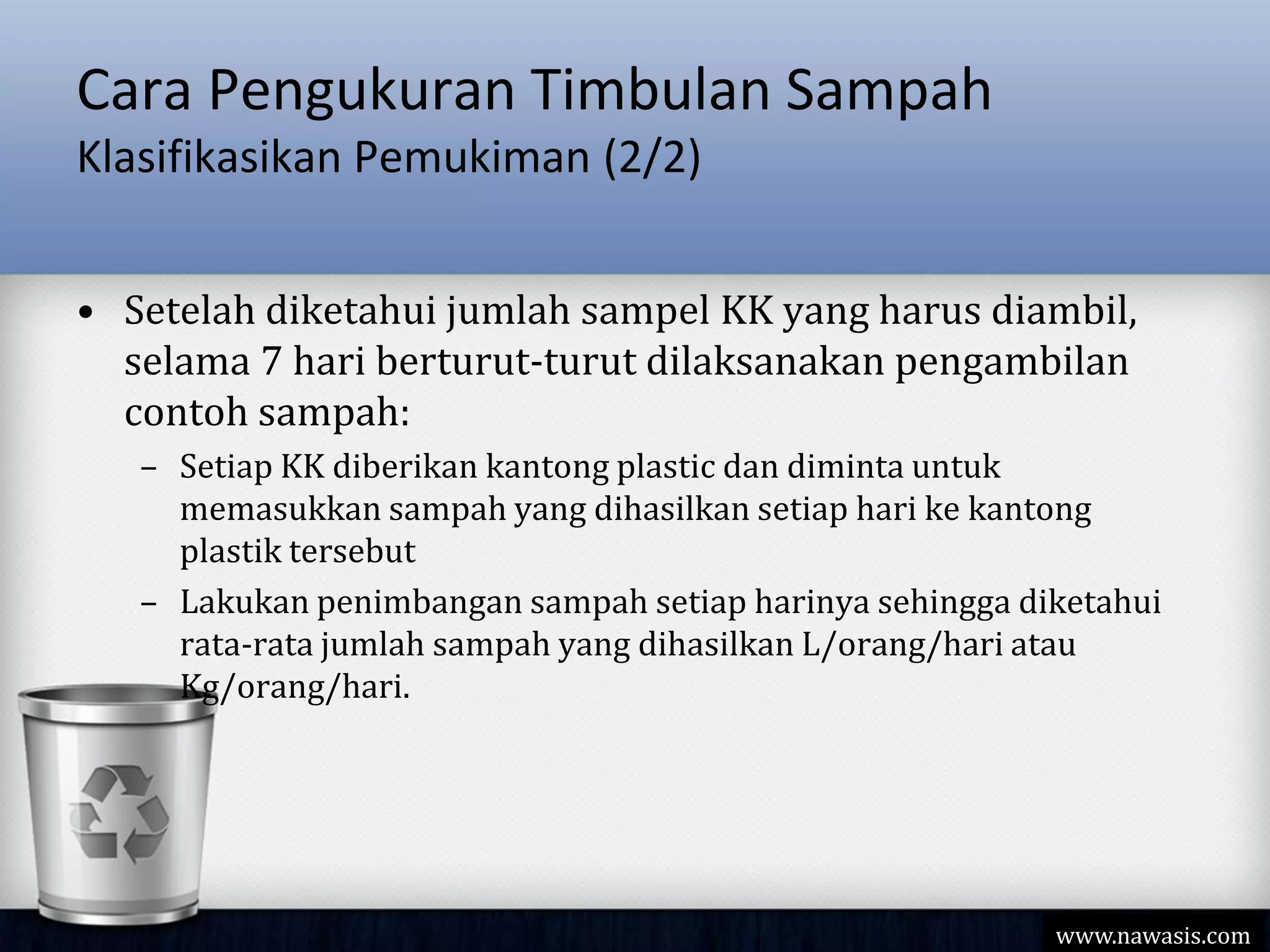 Aspek Teknis Operasional Pengelolaan Sampah (3/4) | PDF