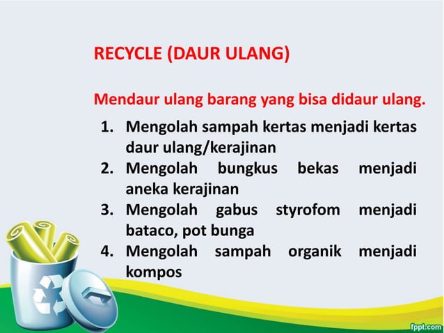 PENGELOLAAN SAMPAH SECARA 3R - PPT | PPTX