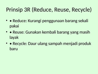 Mengenal dan Pengelolaan Sampah untuk lingkungan | PPT