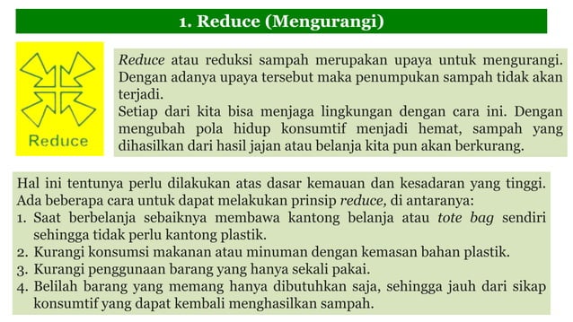 Pengelolaan sampah prinsip 4 r untuk jaga lingkungan | PPTX