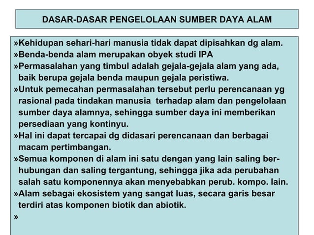 Pengelolaan sda | PPT