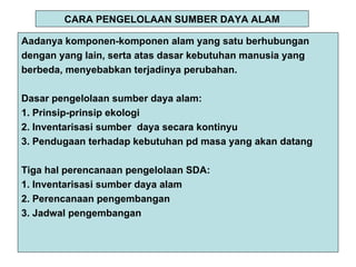 Pengelolaan sda | PPT
