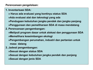 Pengelolaan sda | PPT