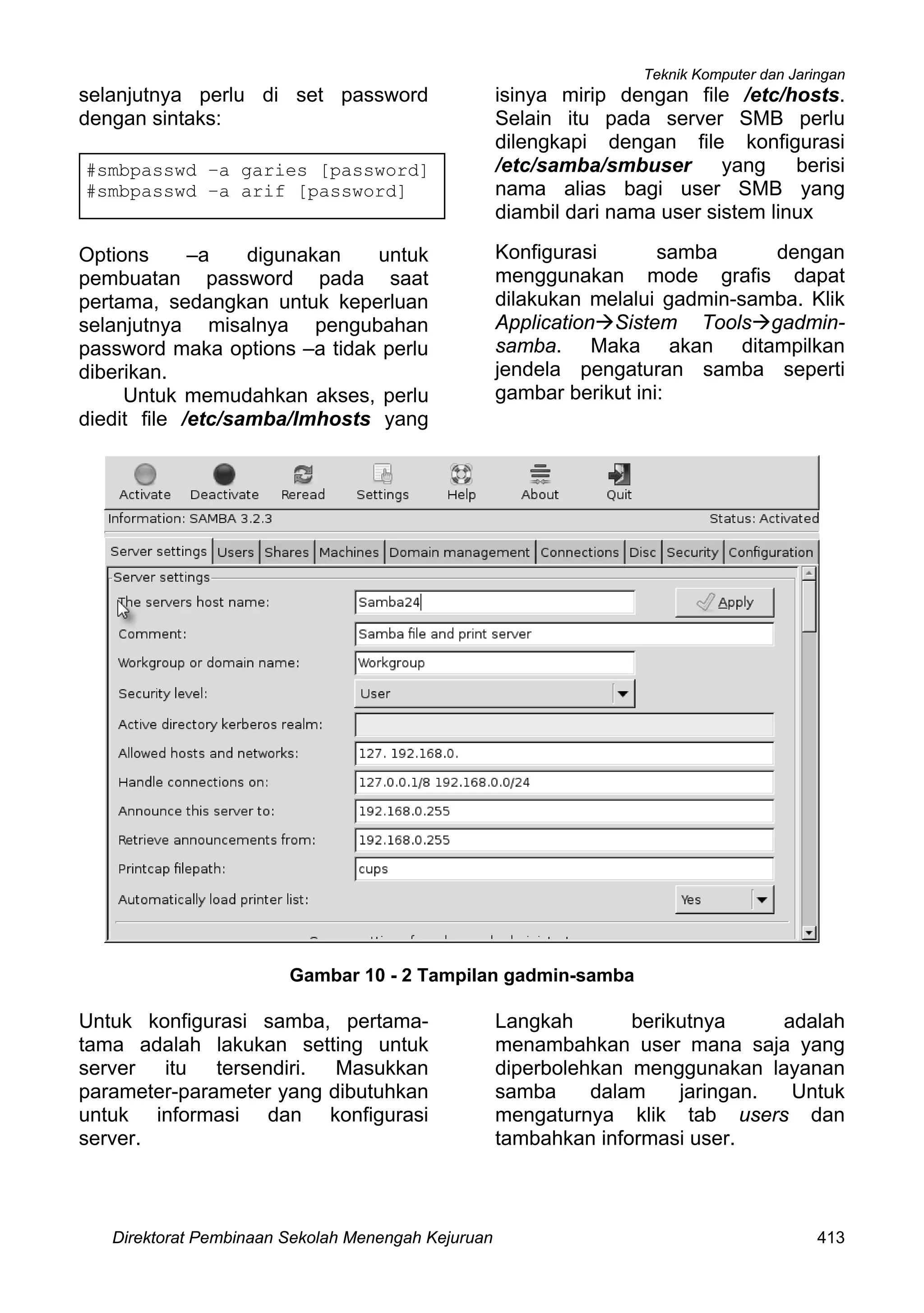 Pengelolaan server jaringan | PDF