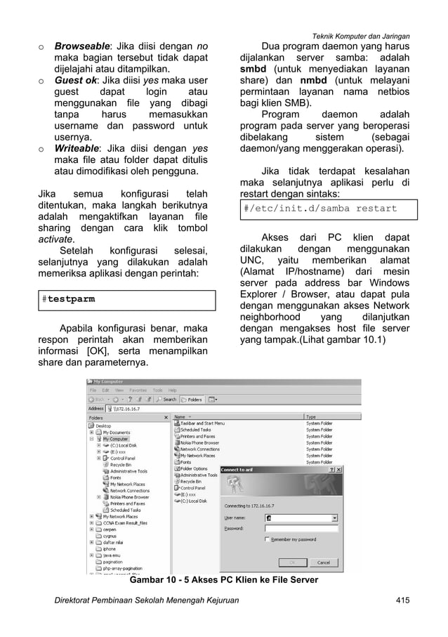Pengelolaan server jaringan | PDF