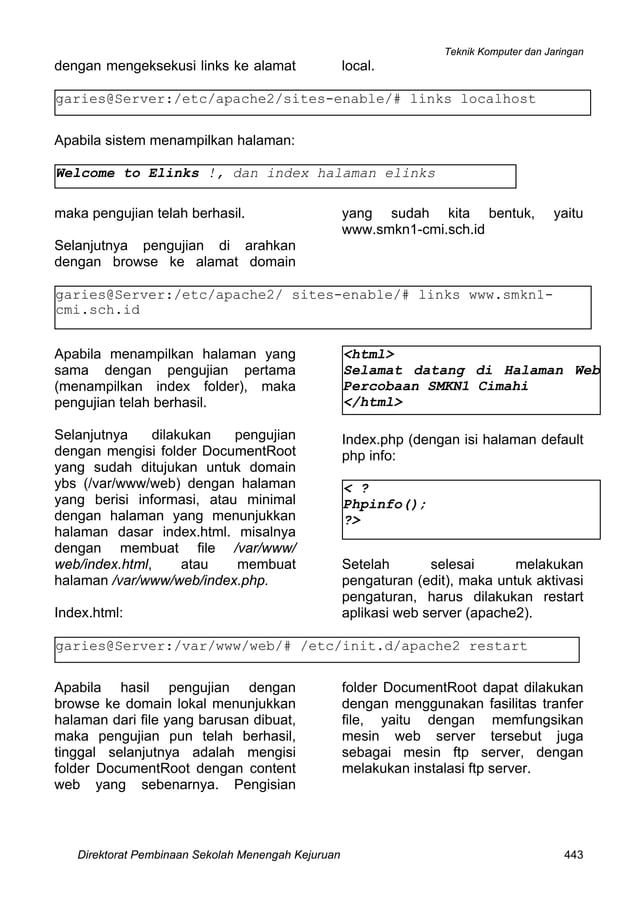 Pengelolaan server jaringan | PDF