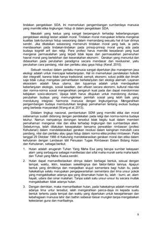 Pengelolaan sumberdaya lahan dan etika lingkungan paper etika e2 | PDF