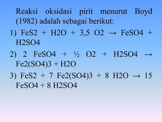 Pengelolaan tanah sulfat masam | PPTX