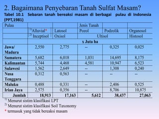Pengelolaan tanah sulfat masam | PPTX