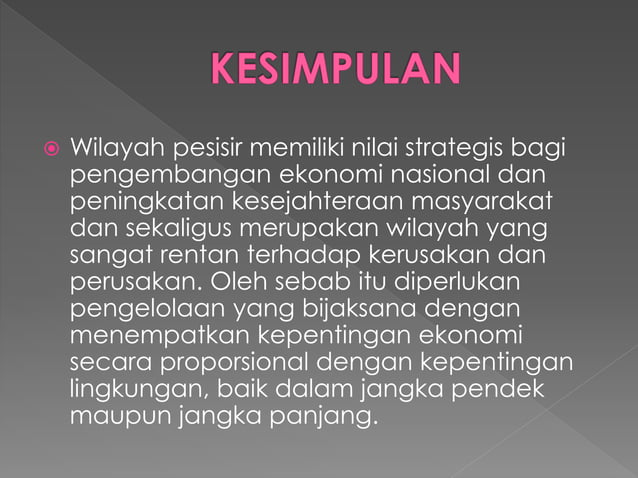 Pengelolaan wilayah pesisir secara terpadu I | PPSX