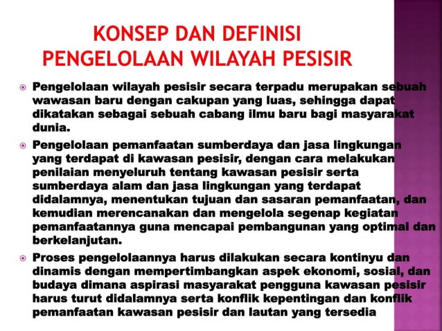 Pengelolaan wilayah pesisir secara terpadu I | PPSX