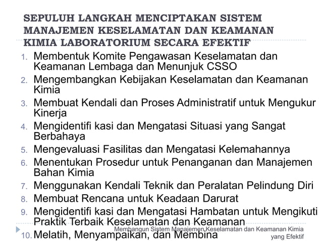 Pengelolahan laboratorium kimia sekolah | PPTX
