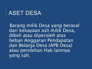 Pengelolan Aset Desa.pptx